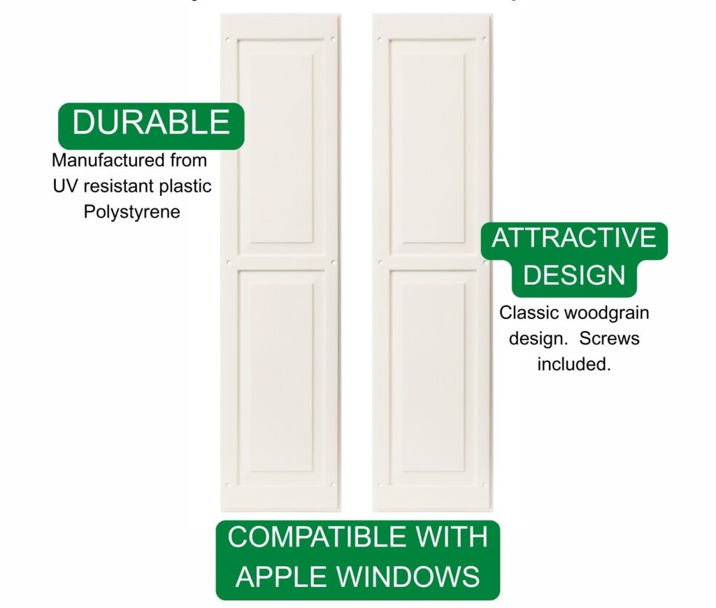 Apple Raised Panel Shutters - Apple Outdoor Supply